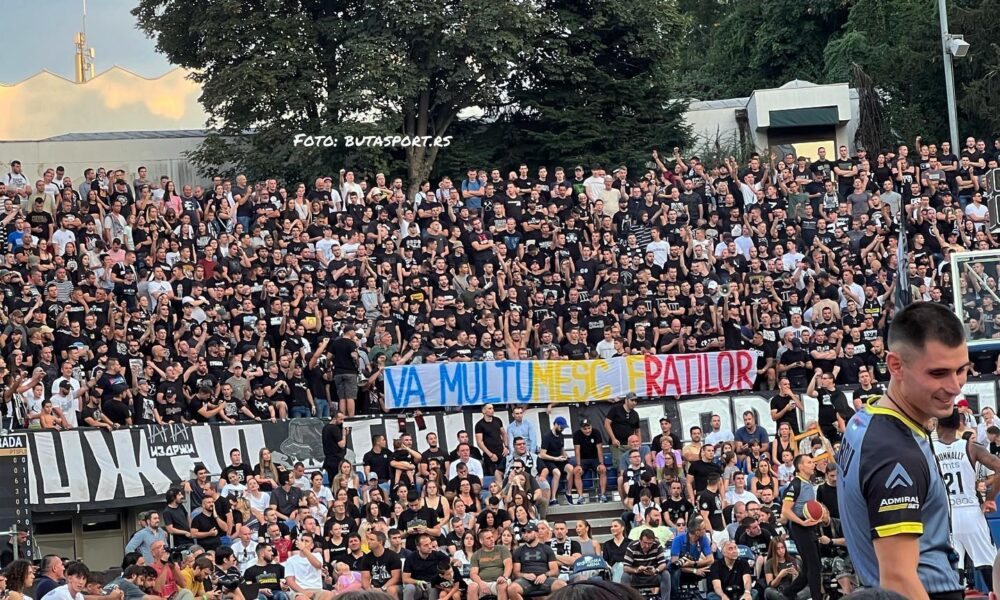Ultrașii lui Partizan Belgrad le mulțumesc „fraților” din gruparea ...